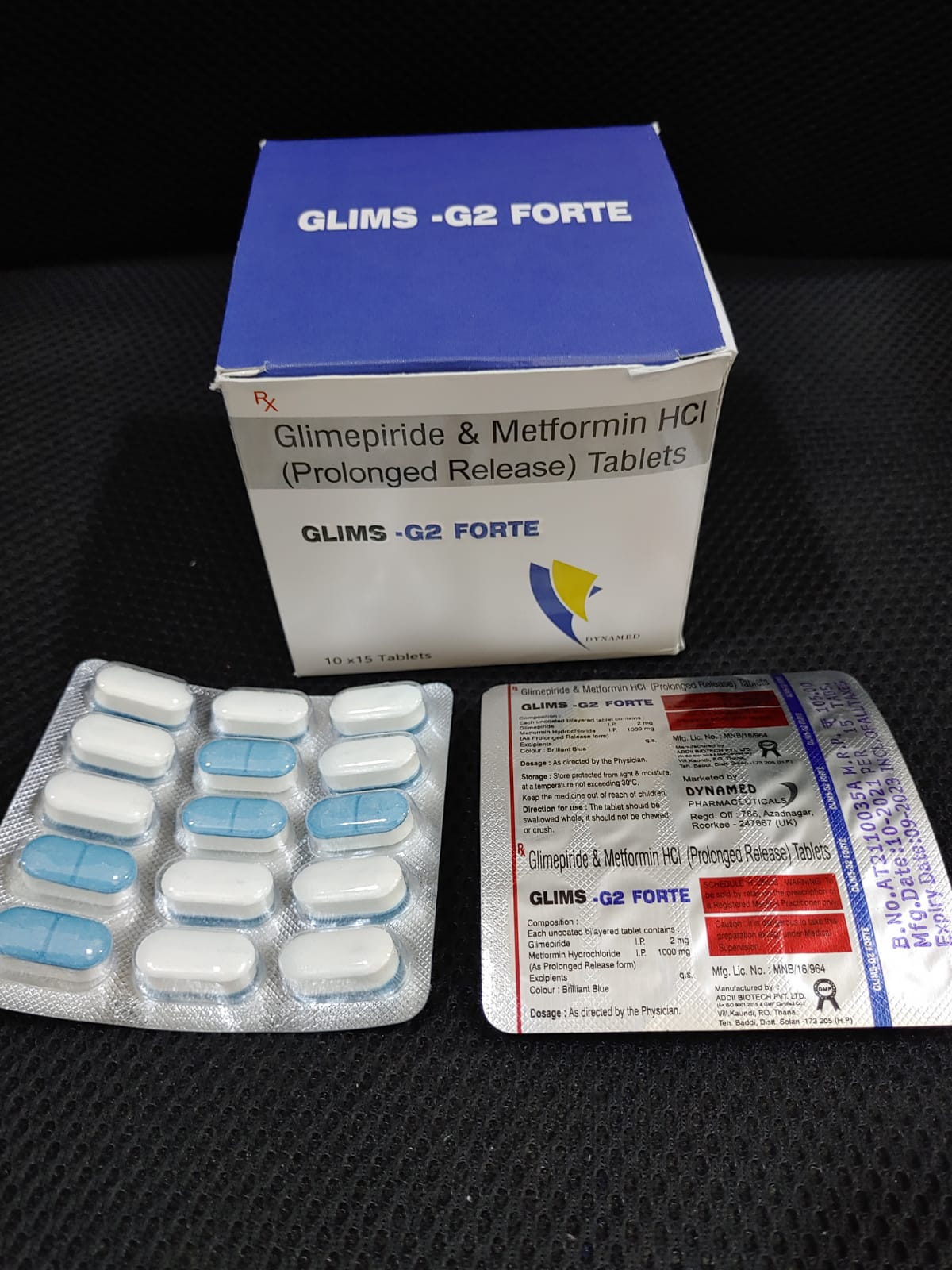 Dynamed Pharmaceuticals, Glims G2 Forte in Hyderabad India