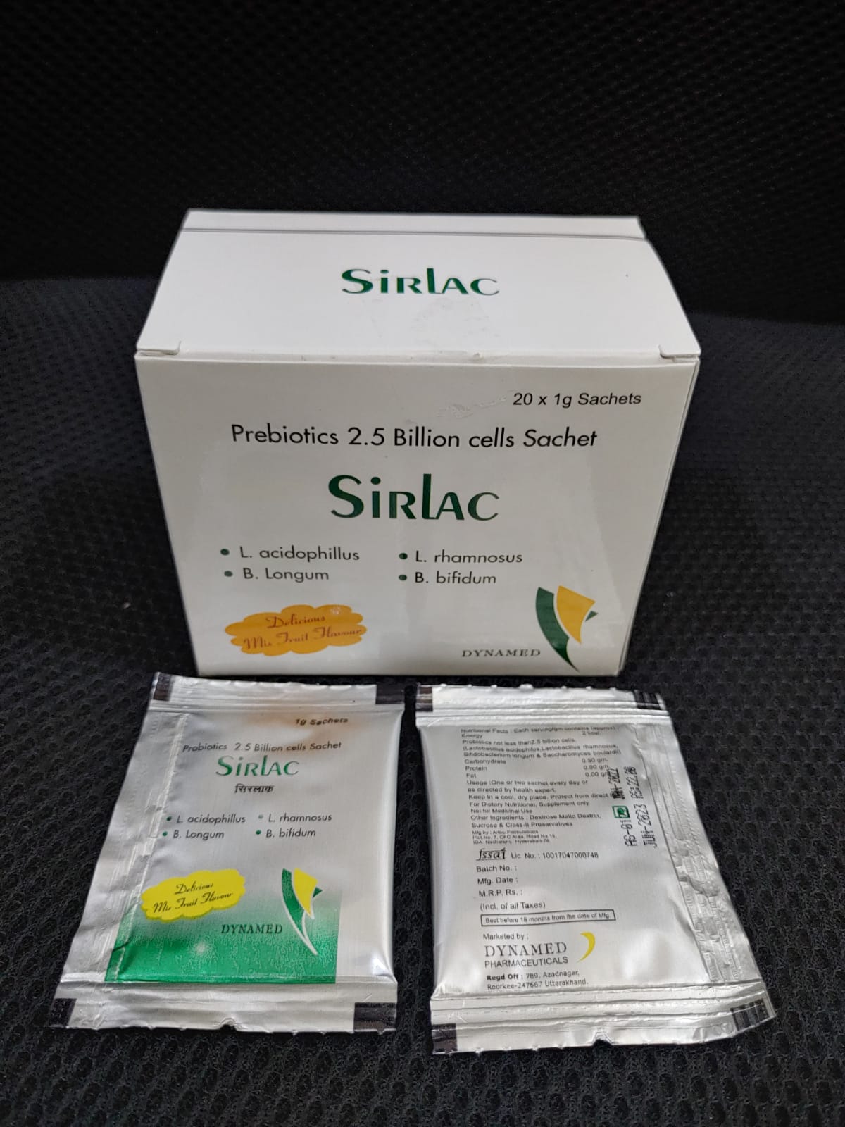 Dynamed Pharmaceuticals, Sirlac sachets in Hyderabad India