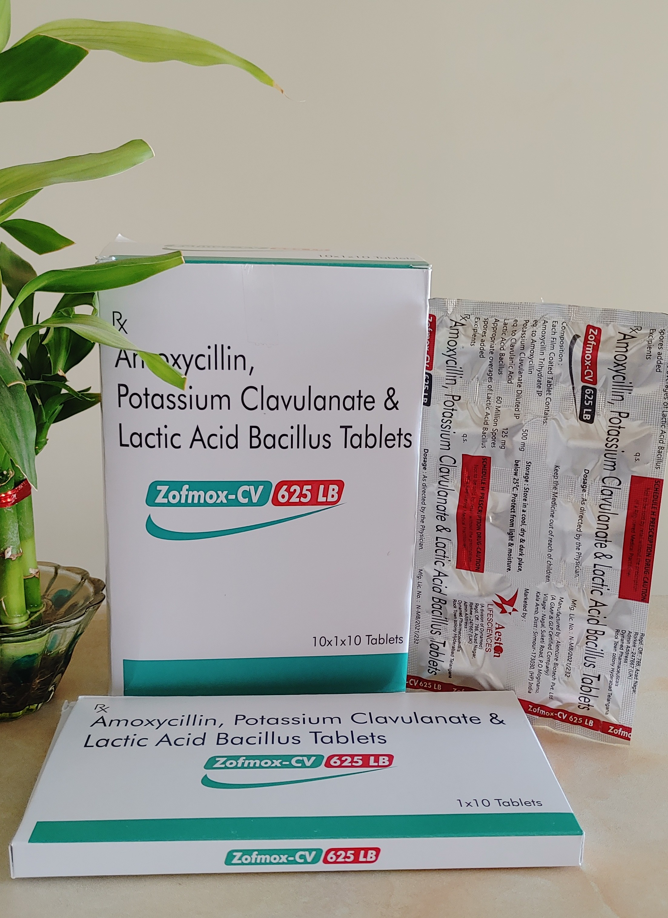 Dynamed Pharmaceuticals, Zofmox cv 625 lb in Hyderabad India